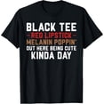Black Tee Red Lipstick Melanin Brown Skin Black History T-Shirt ...