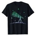 Black Telescope Astronomy Graphic T-Shirt For Stargazers | Mens Cotton ...