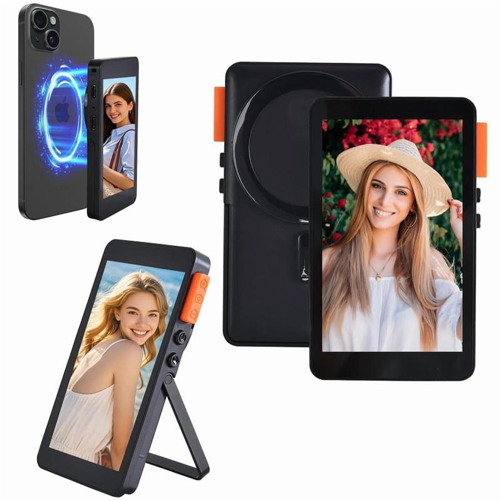 Black Tempered Glass Phone Monitor Screen for Selfie Vlog Live Stream ...