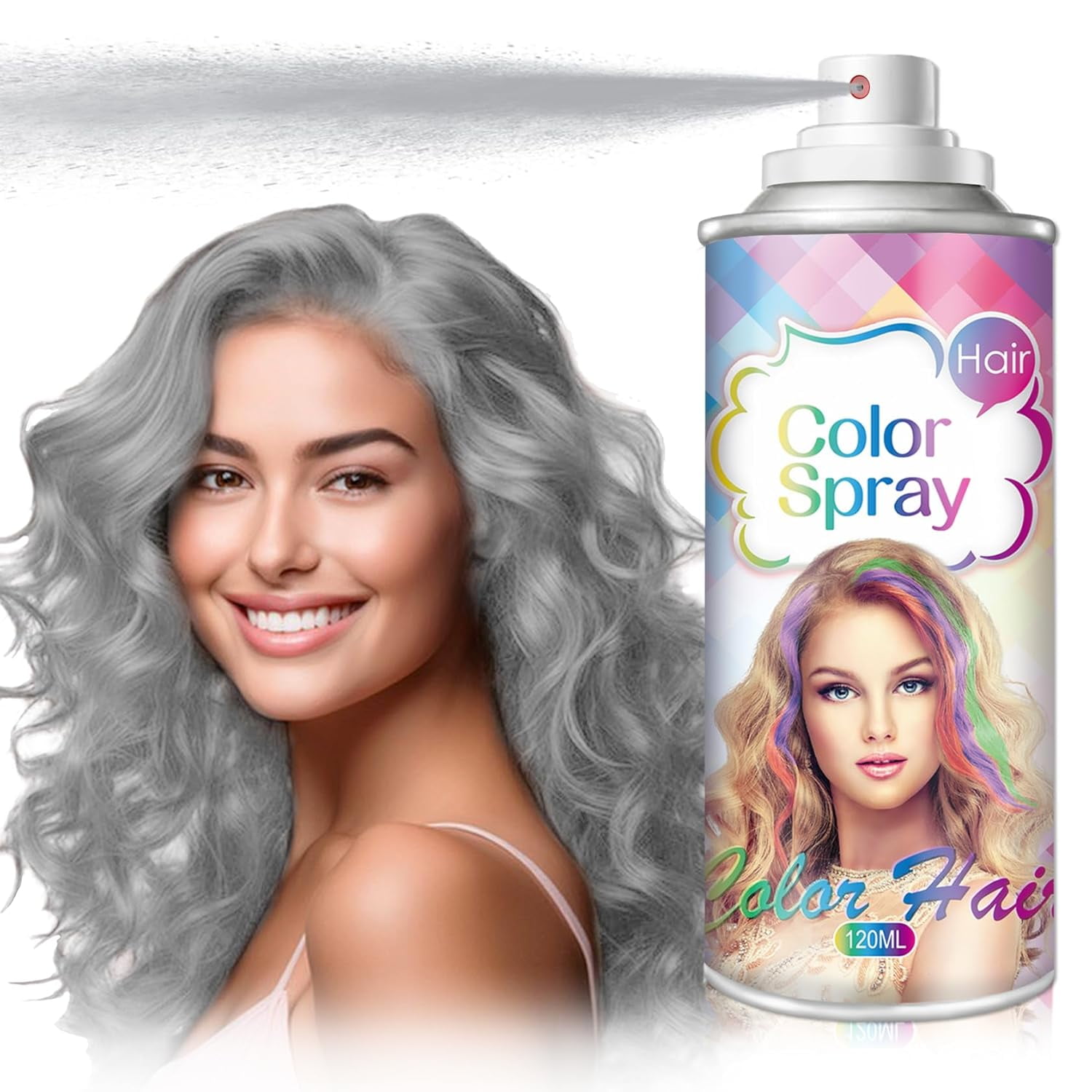 Black Temporary Hair Dye Spray,Washable Temporary Hair Color Spray for ...