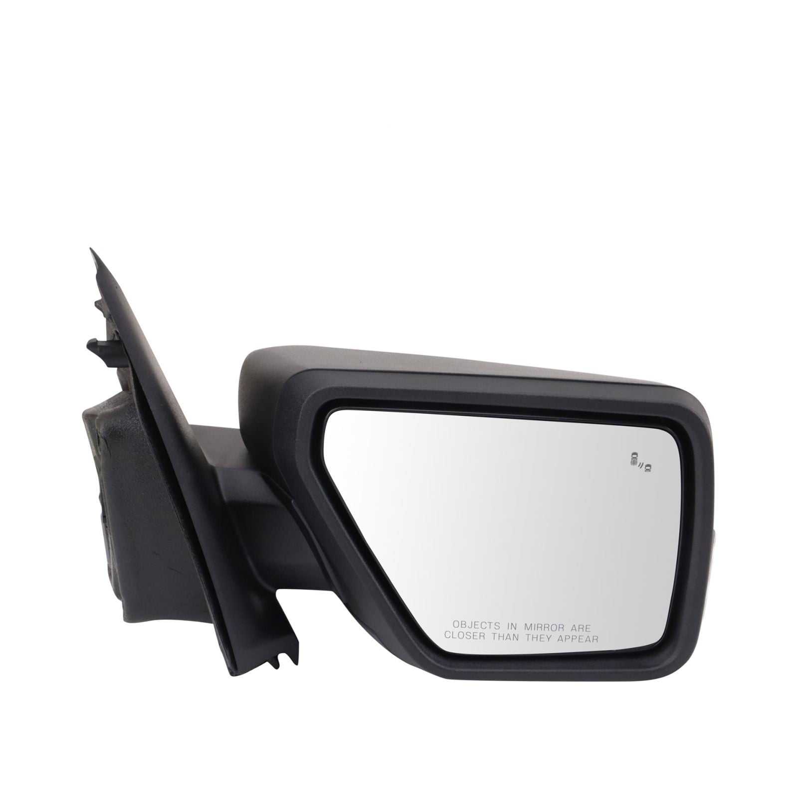 Black Textured Folding Driver Side Mirror with Heated Convex Glass ...