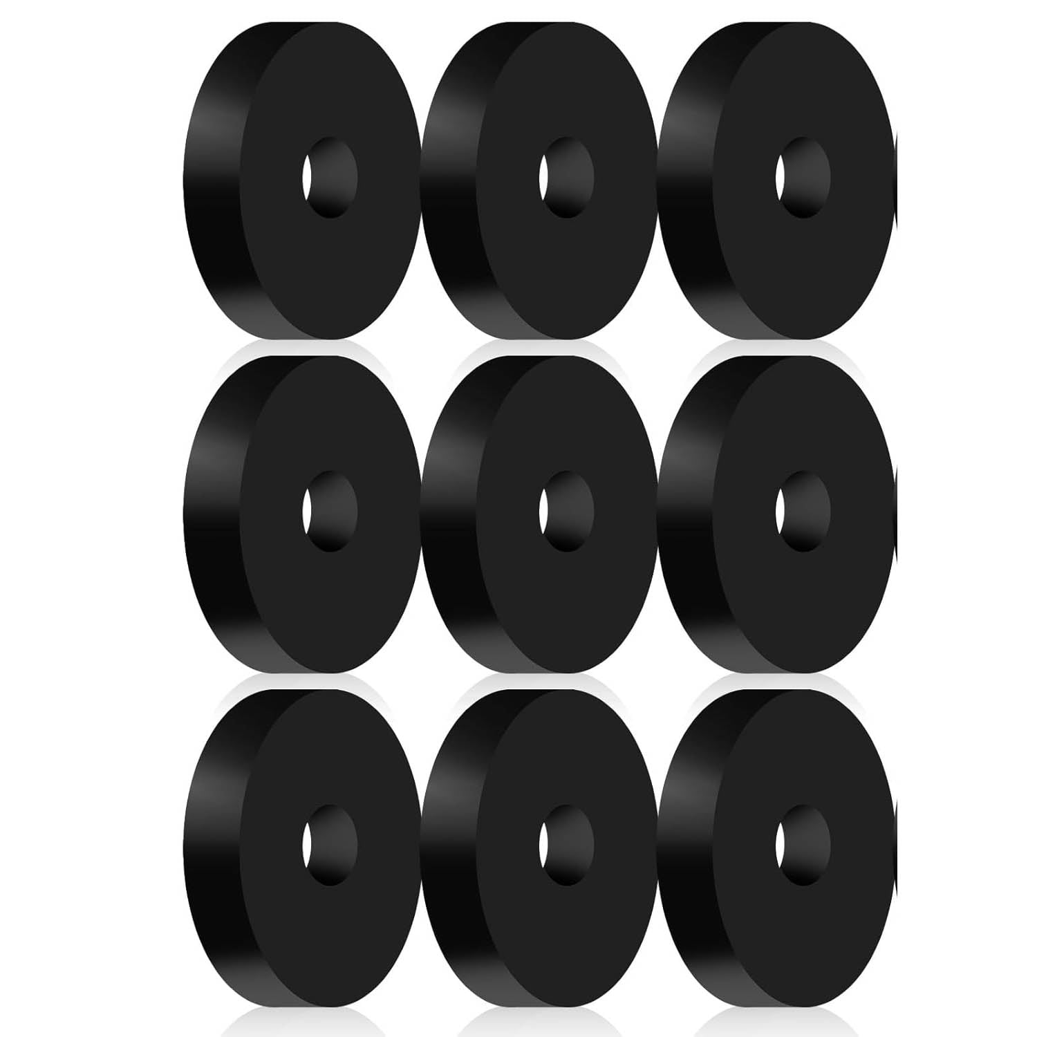 Black Thick Rubber Washers, Rubber Bushing Spacer, Heavy Duty Abrasion ...