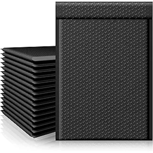 Black Thickened Polyester Bubble Envelope Self-Sealing,50 Pack of ...