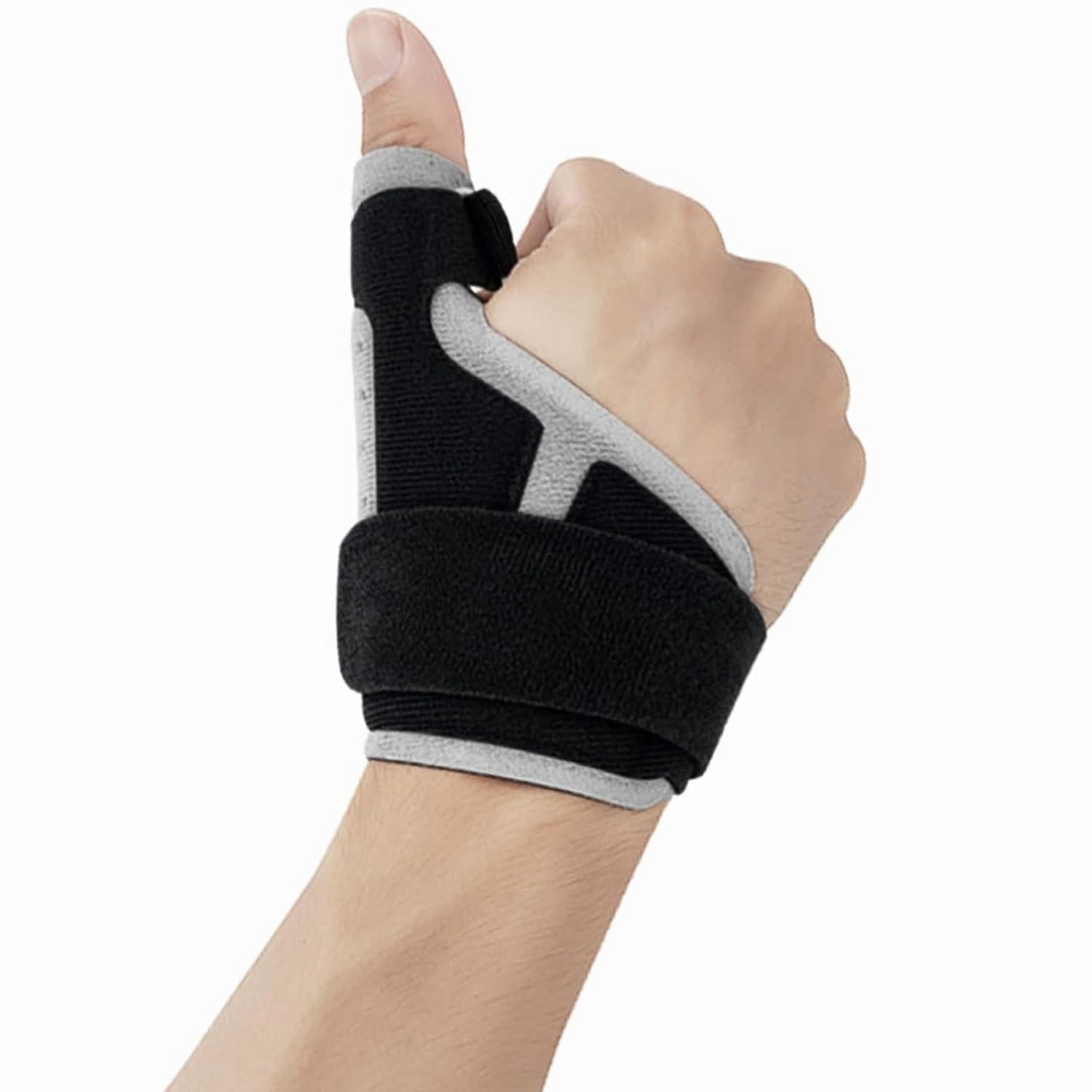 Black Thumb Spica Splint Brace Right Left Hand for Men Women,Adjustable ...