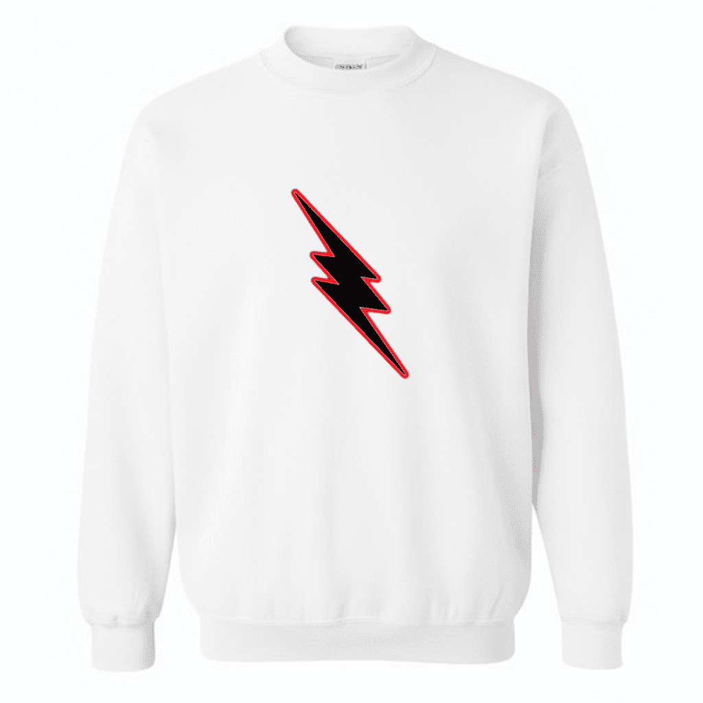 Black Thunder Lightning Bolt Retro Energy Power Art Sweatshirt, up to ...