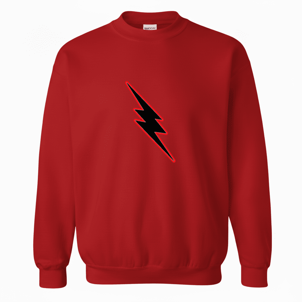 Black Thunder Lightning Bolt Retro Energy Power Art Sweatshirt, up to ...