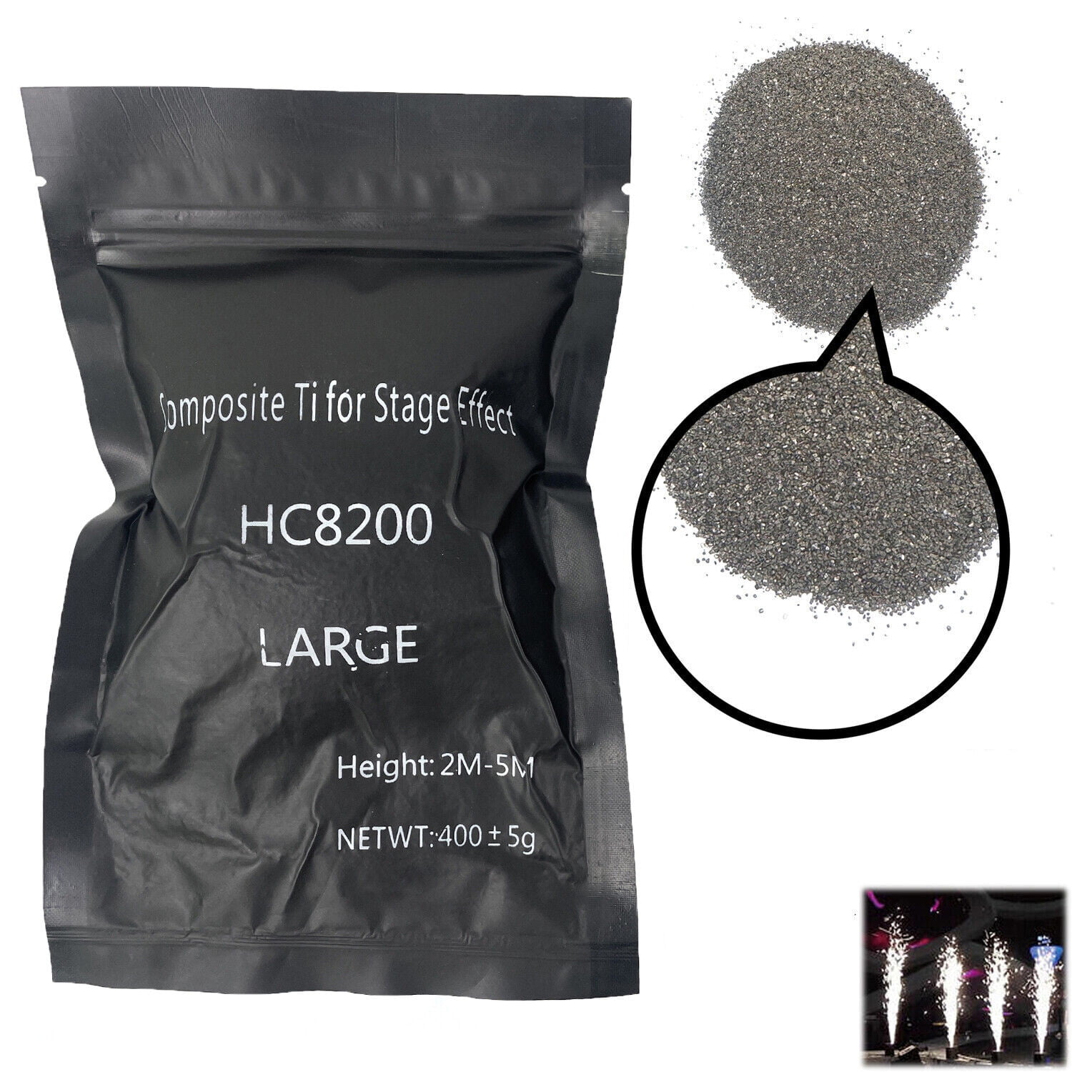 Black Ti powder for cold spark firework machine 400g/bag special effect ...