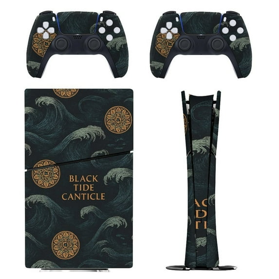 Black Tide Canticle Console Skin Bundle for PS5 Pro Slim Disc & Digital ...