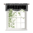Black Tie Up Valances Curtain, Boho Diamond Pattern Border Rustic ...