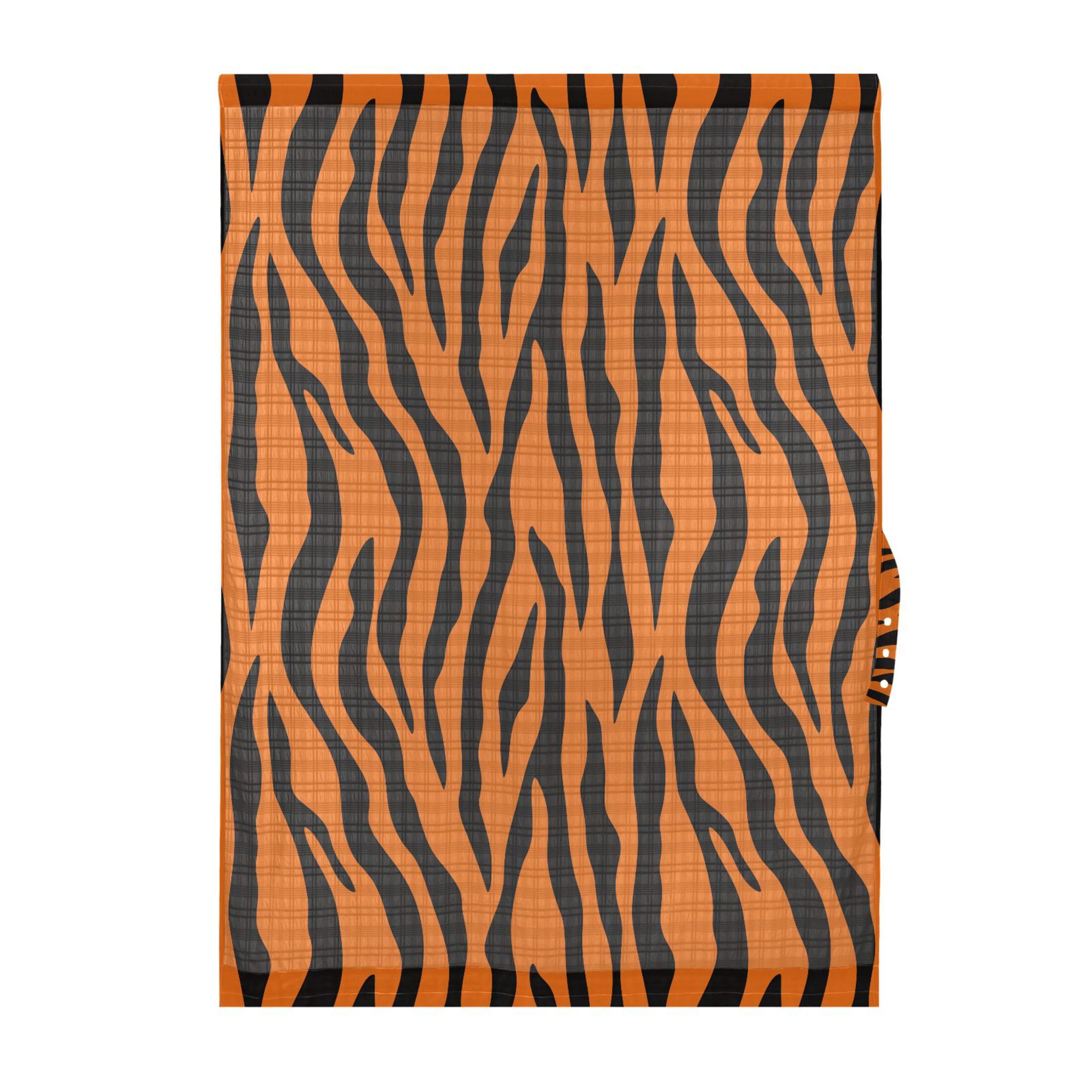 Black Tiger Stripes Door Curtain Blackout Thermal Insulated Door Side ...