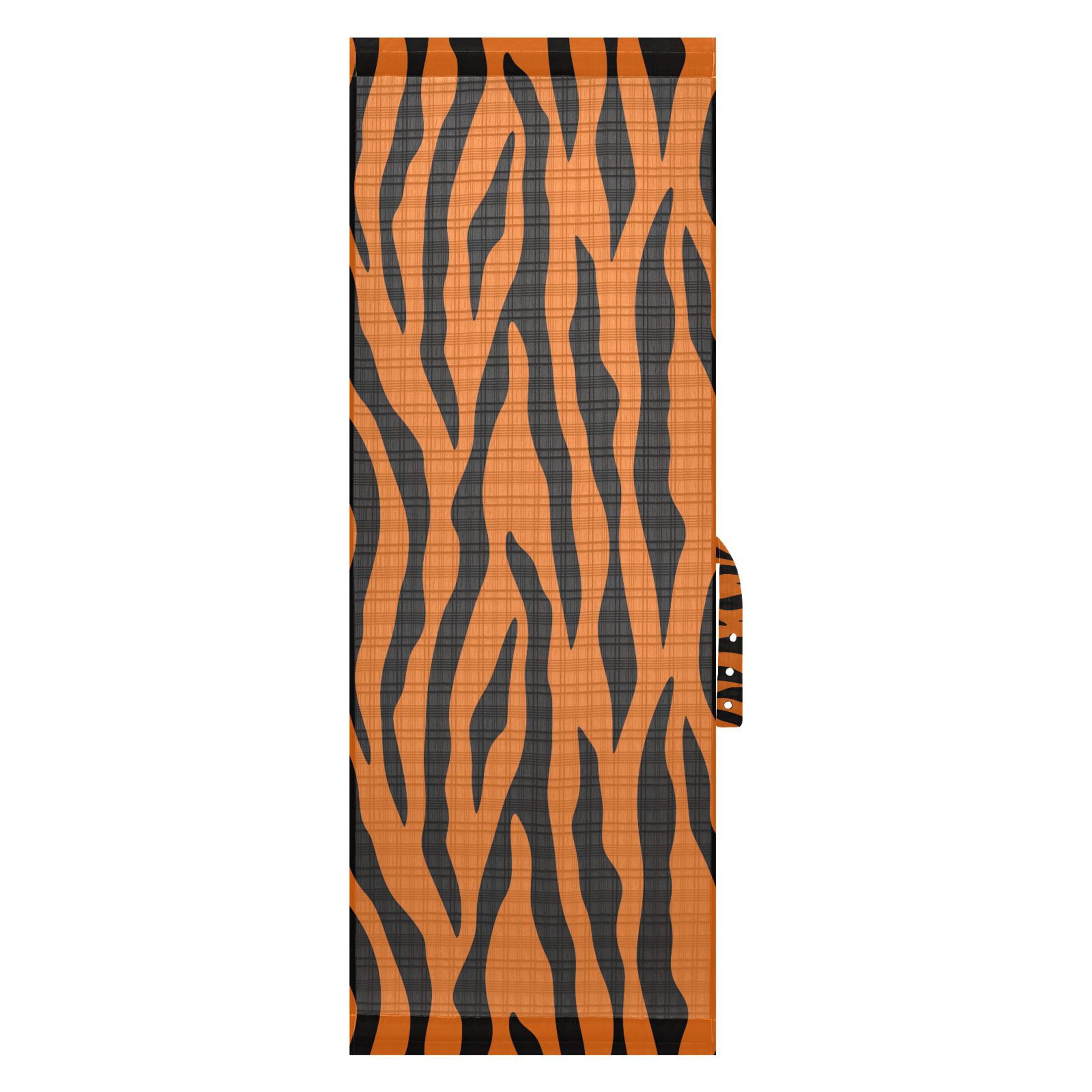 Black Tiger Stripes Door Curtain Blackout Thermal Insulated Door Side ...