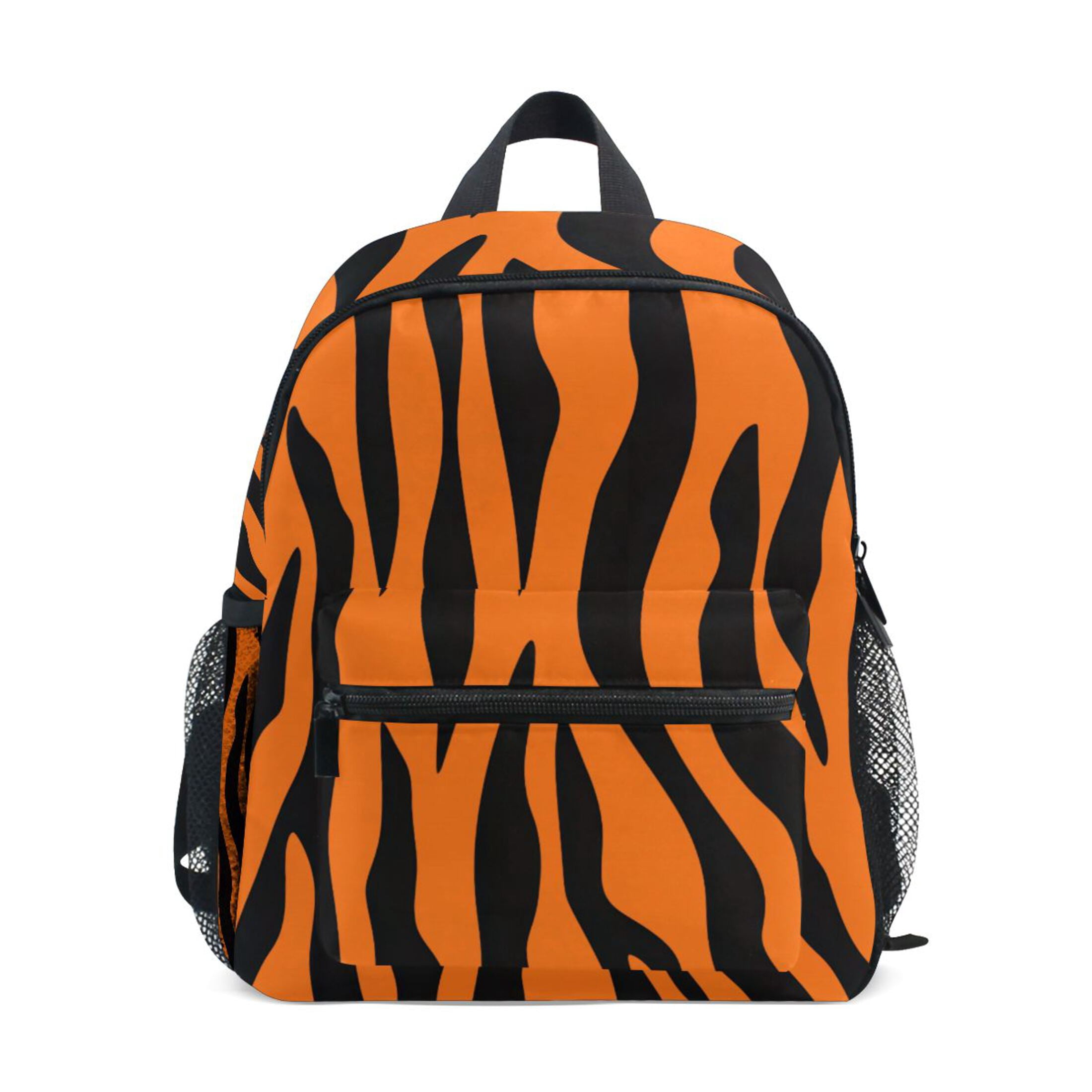 Black Tiger Stripes Mini Backpack Cute Small Backpack with Chest Strap ...