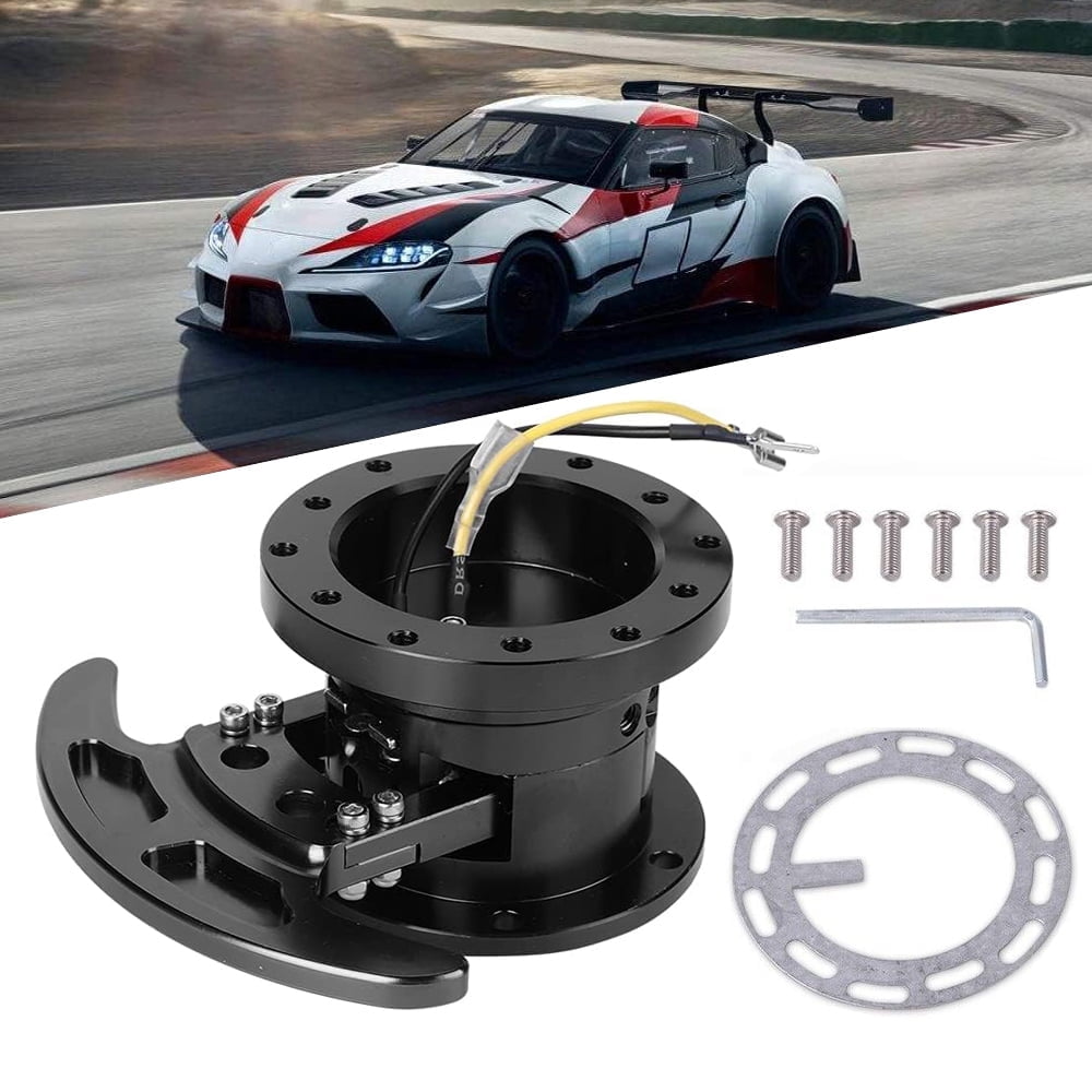 Black Tilt Flipped Racing Steering Wheel Quick Release Hub Kit ...