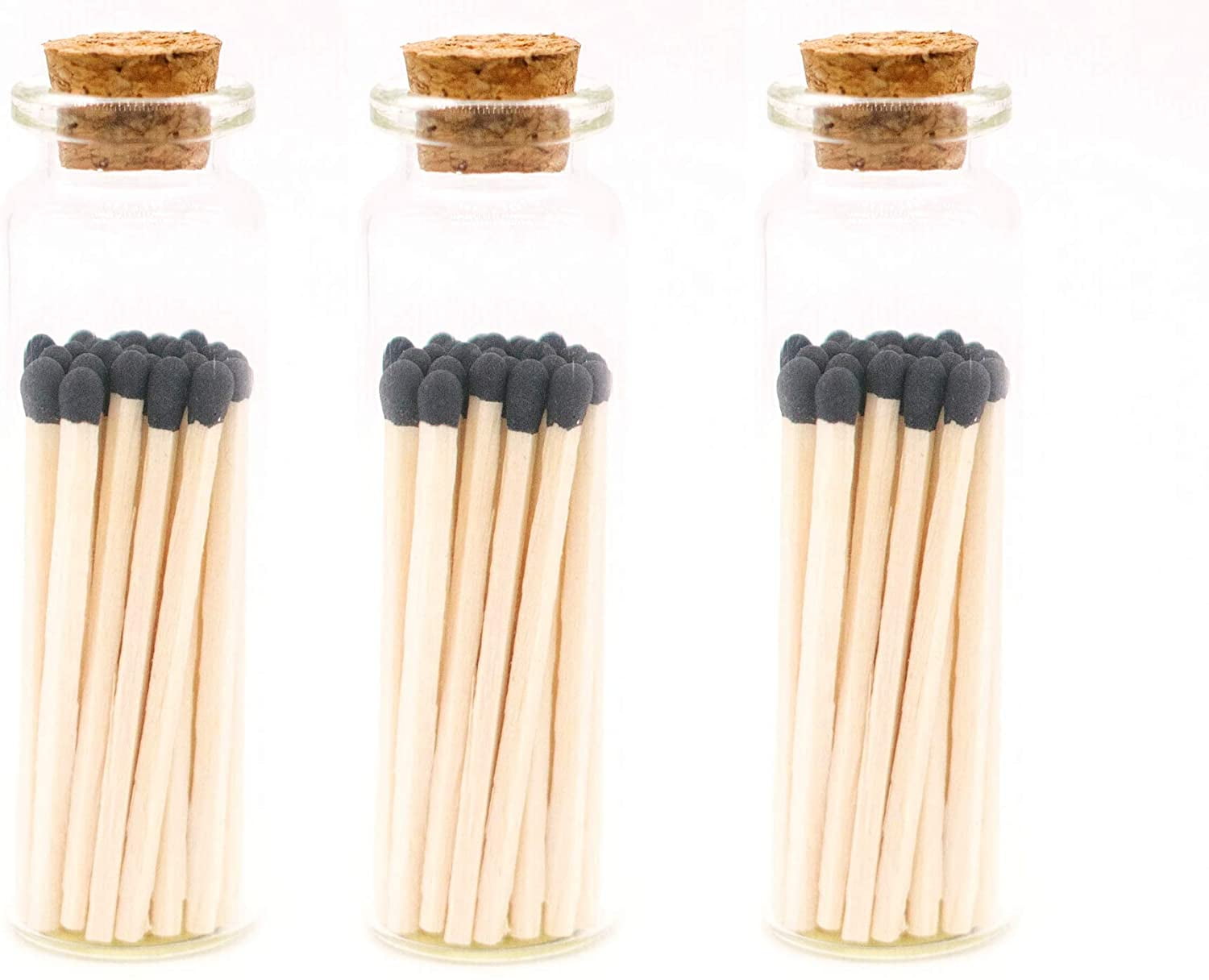 Black Tip Decorative Matches, 60 Small Premium Wooden Matches | Artisan ...