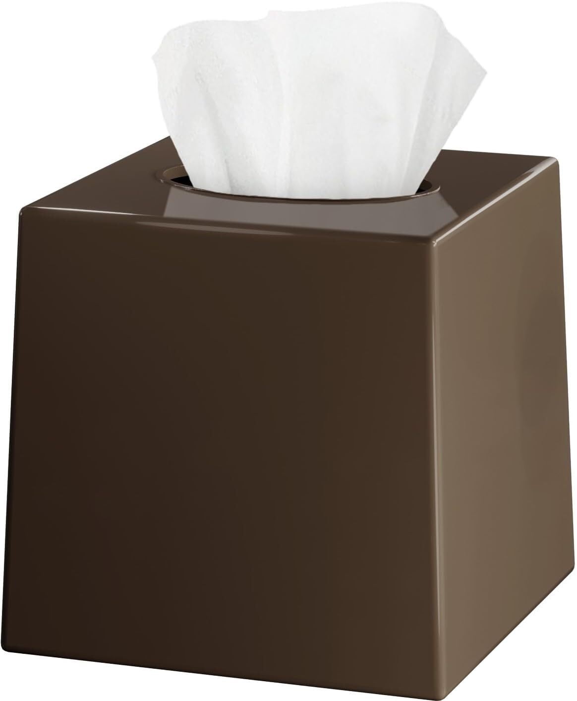 Black Tissue Box Cover Square - Plastic Facial Tissue Box Holder ...