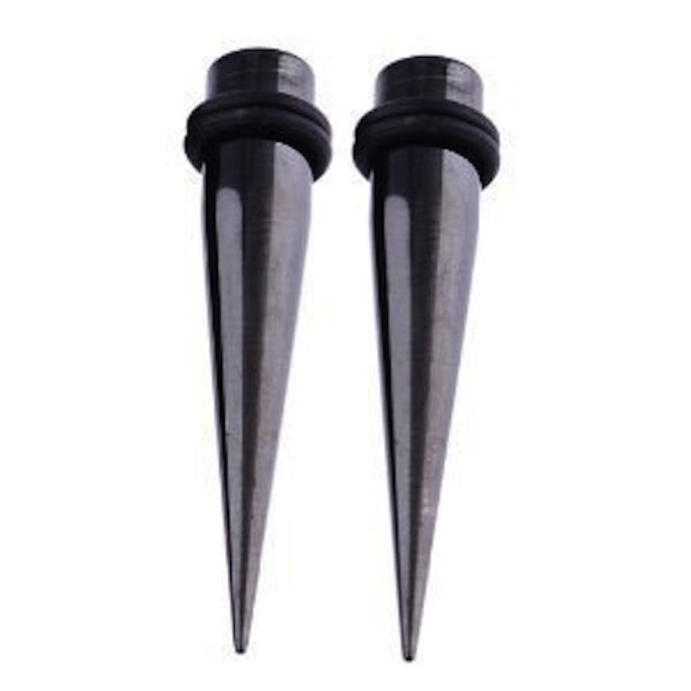 Black Titanium 2G (6MM) Tapers / Hangers / Stretcher's 2 Pieces (1 Pair) (B/2/3/57) - Walmart.com