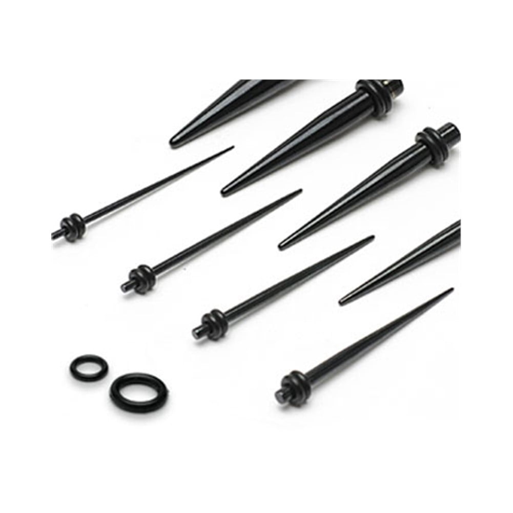 Black Titanium 8G (3MM) Tapers / Hangers / Stretcher's 2 Pieces (1 Pair ...