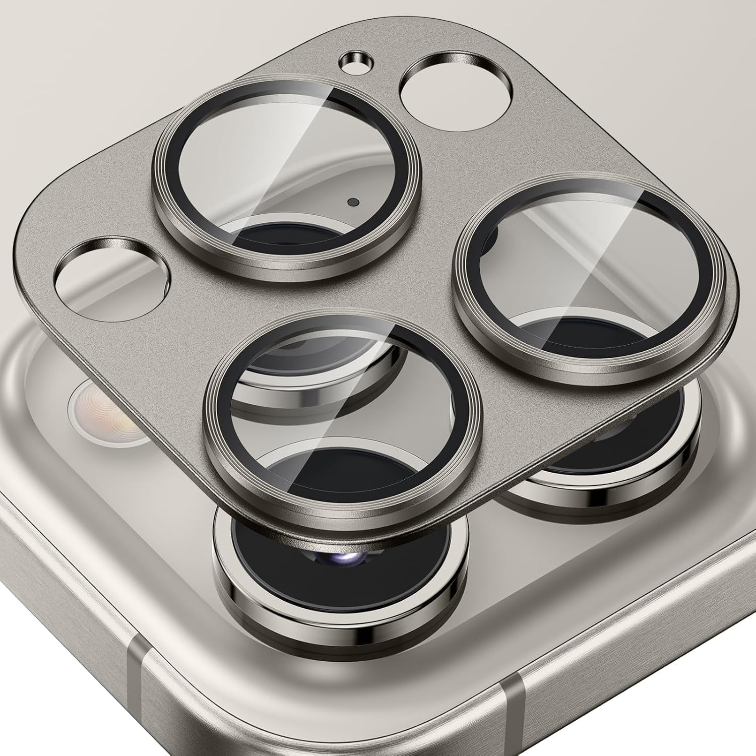 Black Titanium Camera Lens Protector Cover for iPhone 16 Pro Max 15 ...