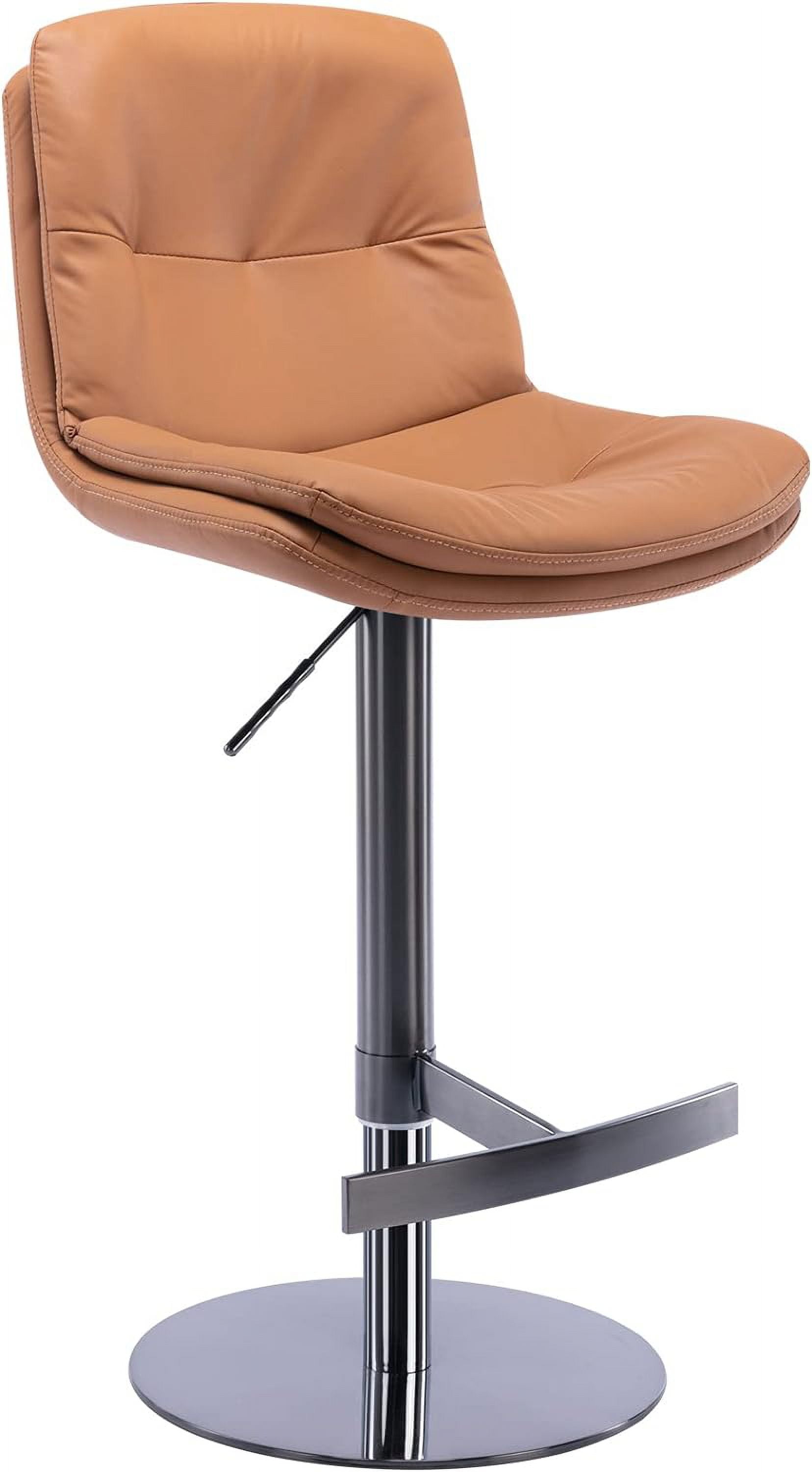 Black Titanium Stainless Steel Bar Stools,Grade, Faux Leather Bar Chair ...