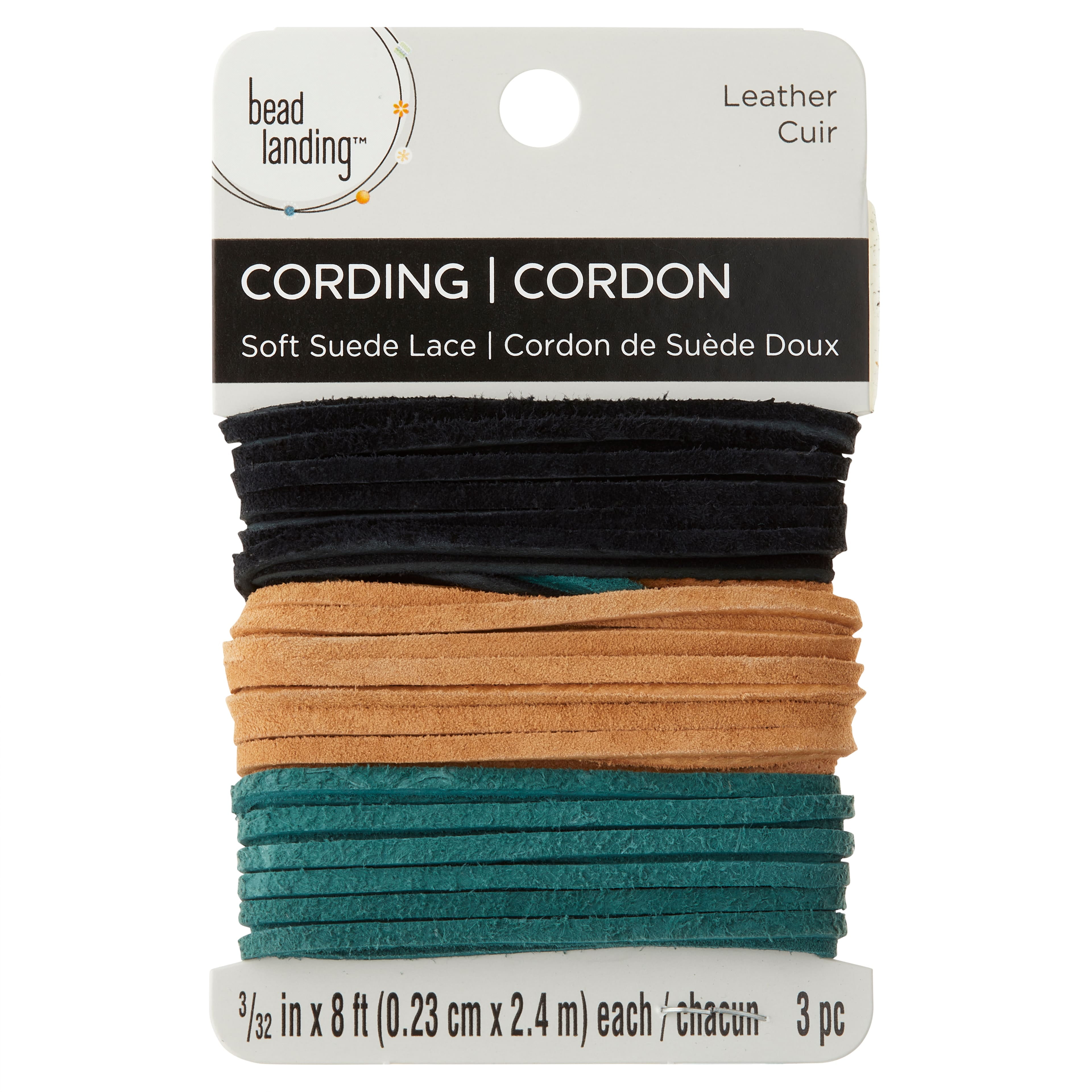 Black - Toast and Green Soft Leather Lace Cording By Bead Landing ...