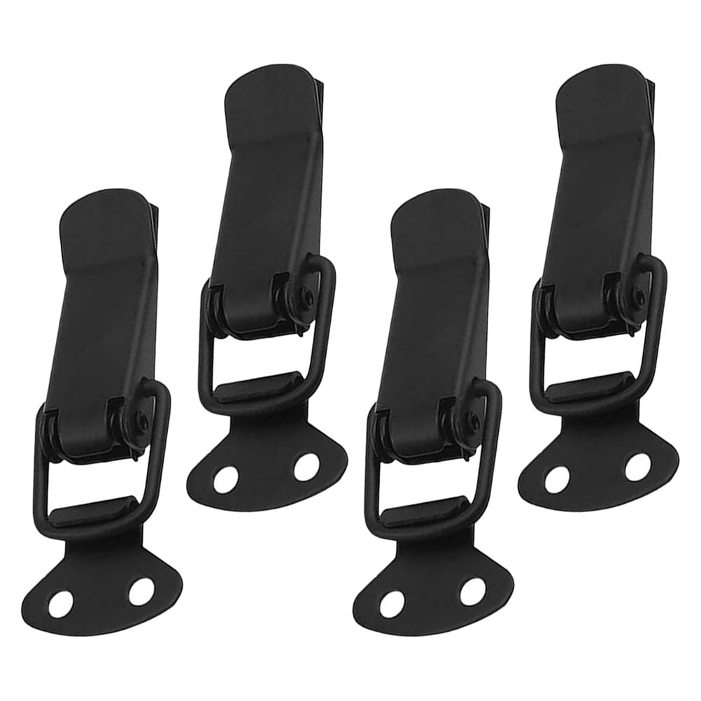 Black Toggle Latch 4 Set Metal Spring Loaded Toggle Hasp Clamp Clip ...