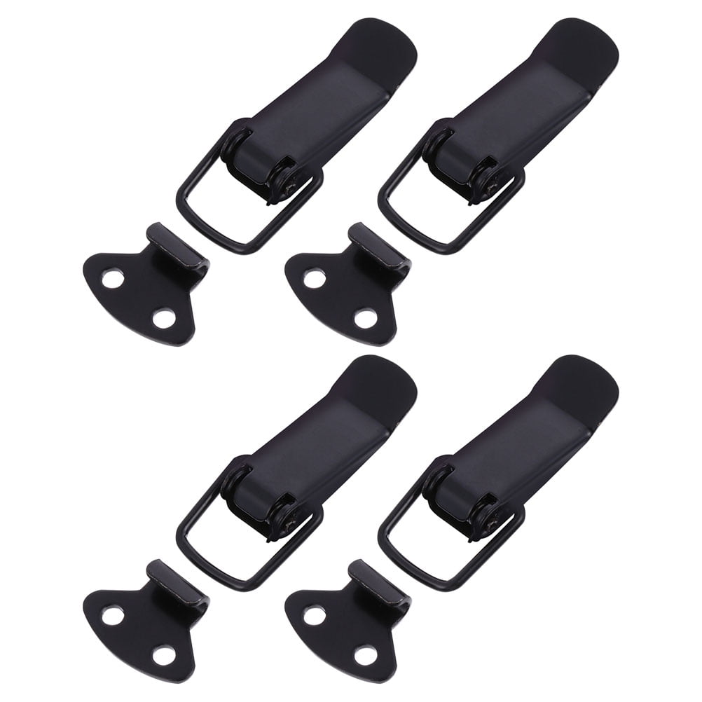 Black Toggle Latch 4 Set Metal Spring Loaded Toggle Hasp Clamp Clip ...