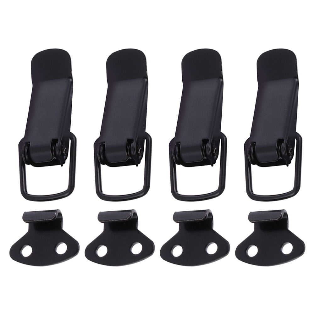 Black Toggle Latch 4 Set Metal Spring Loaded Toggle Hasp Clamp Clip ...