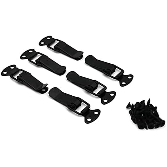 Black Toggle Latch, (6 Pack 75mm Overall Length) Stainless Steel Spring ...