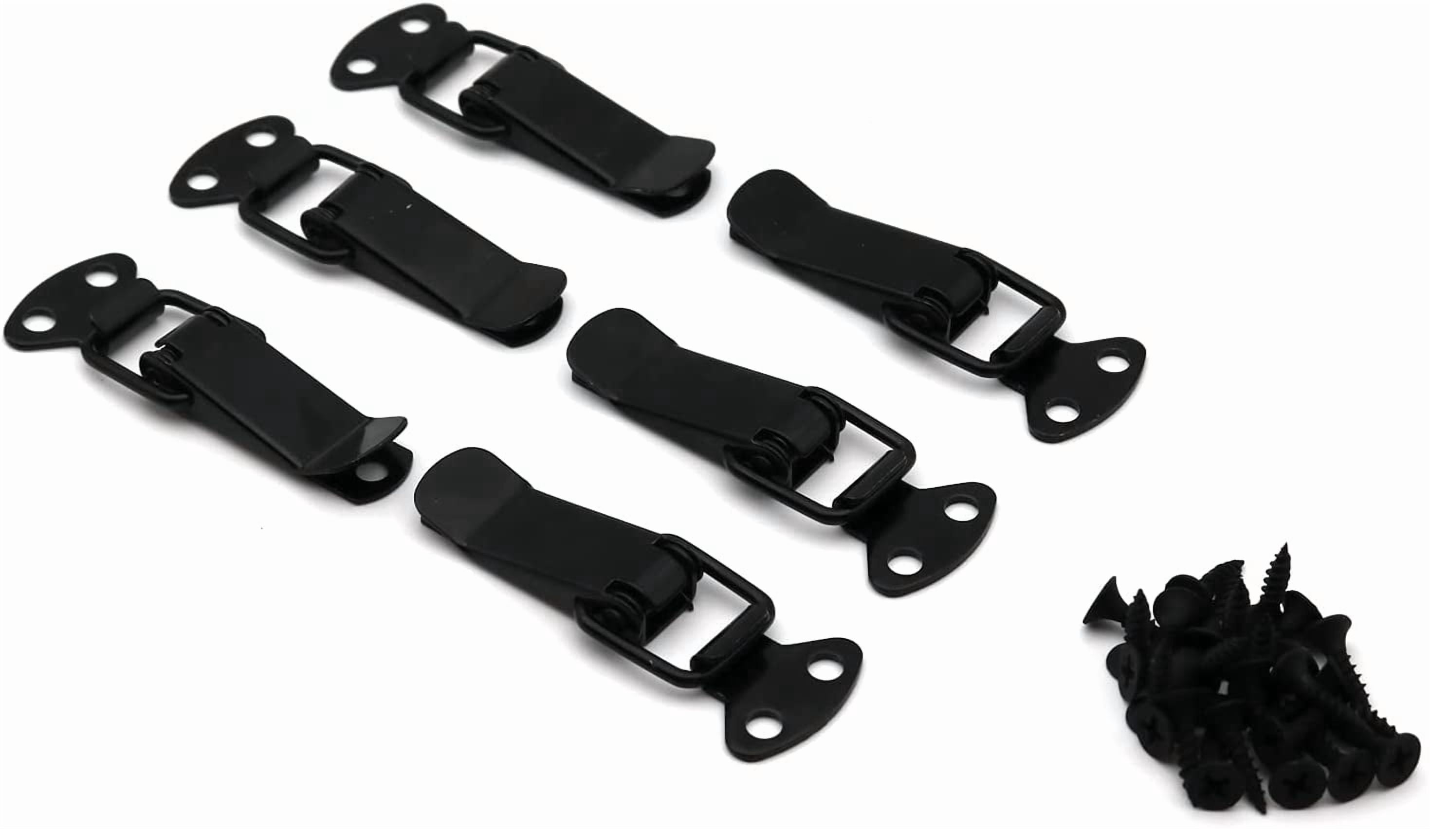 Black Toggle Latch, (6 Pack 75mm Overall Length) Stainless Steel Spring ...
