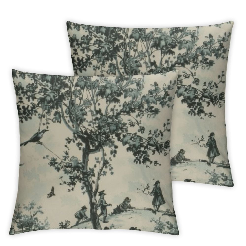 Black Toile Throw Pillows Vintage French Cottage Decor Toile Pillows ...