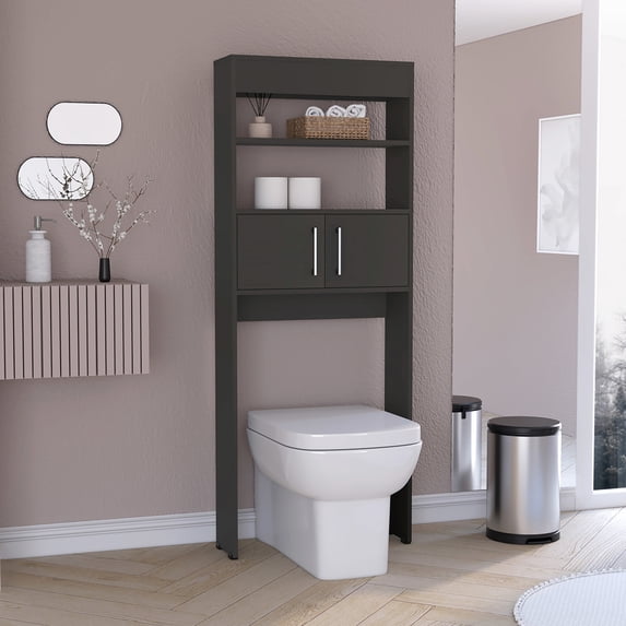 Black Toilet Cabinet | Modern Style for Bathroom | Composed of ...