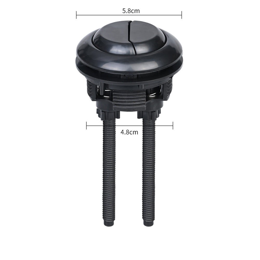 Black Toilet Flush Button 48mm Dual Toilet Tank Repair Round Head ...