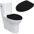 Black Toilet Seat Cover Soft Memory Foam Bathroom Toilet Lid Cushion ...