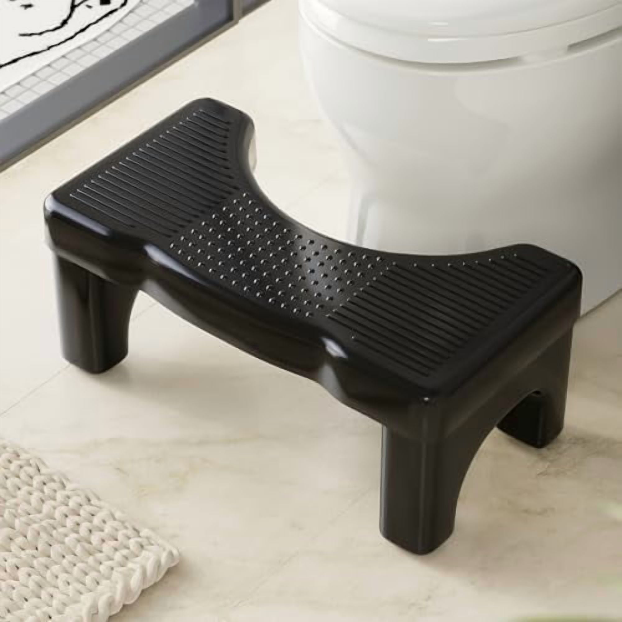 Black Toilet Stool Squat Adult, 7" Squatting Poop Stool for Toilets ...