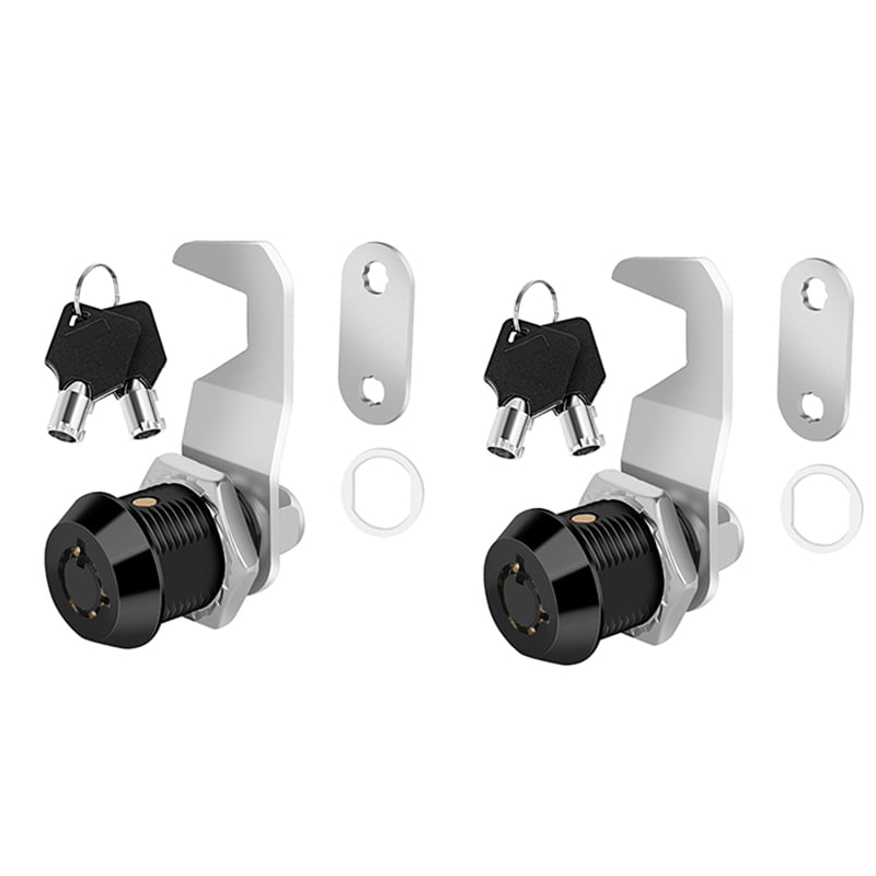 Black Tool Box Lock with Key,Same Key Cabinet Lock, Hook Cam, Tubular ...