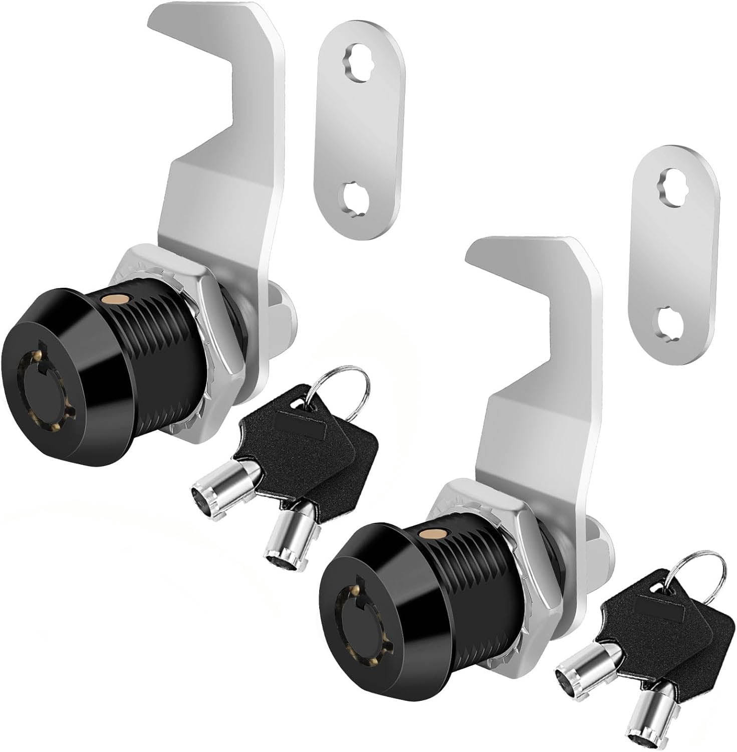 Black Toolbox Lock with Keys, Cabinet Locks Keyed Alike, Hook Cam ...