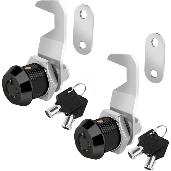 Black Toolbox Lock with Keys, Cabinet Locks Keyed Alike, Hook Cam ...