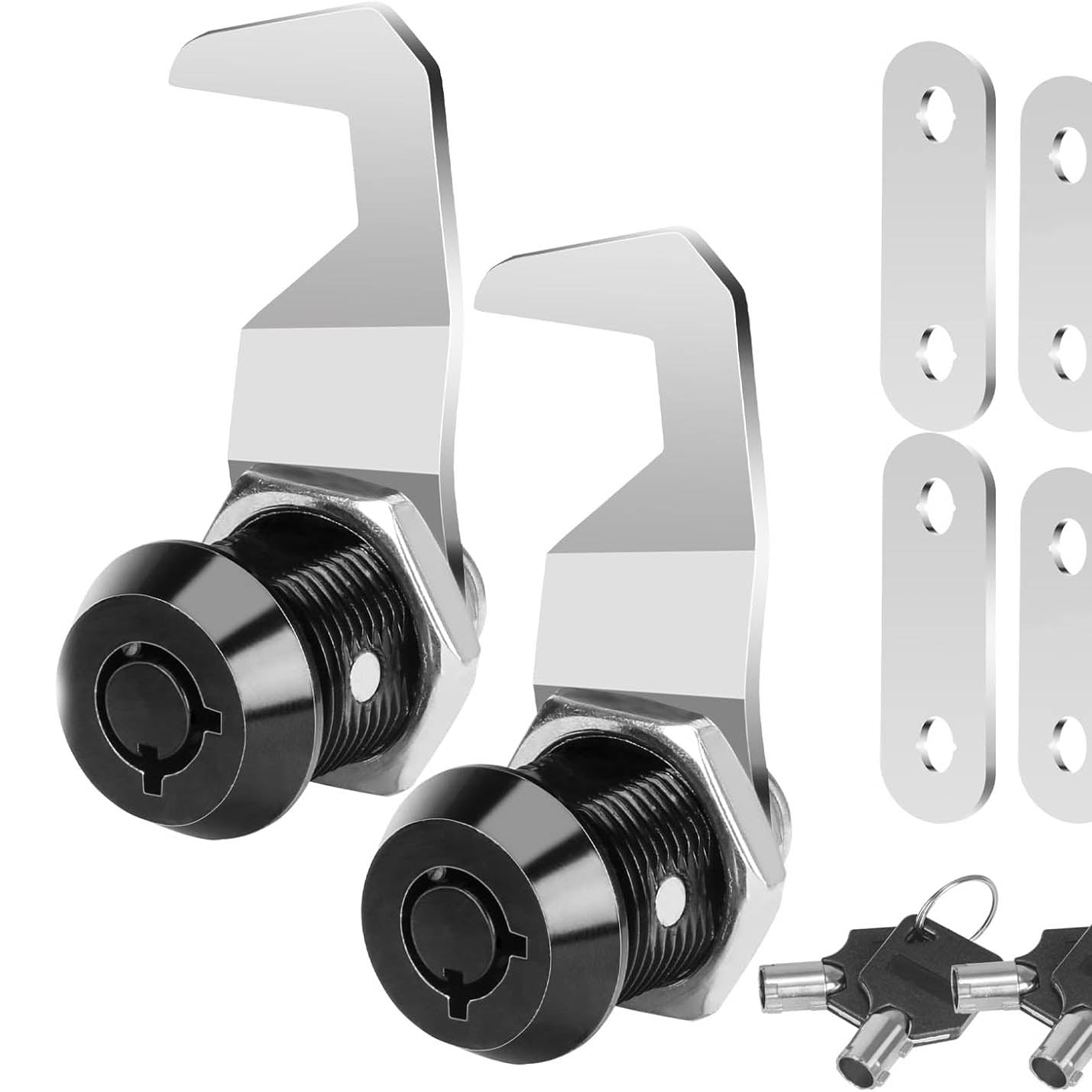 Black Toolbox Lock with Keys, Keyed Alike Cabinet Tubular Cam Locks ...
