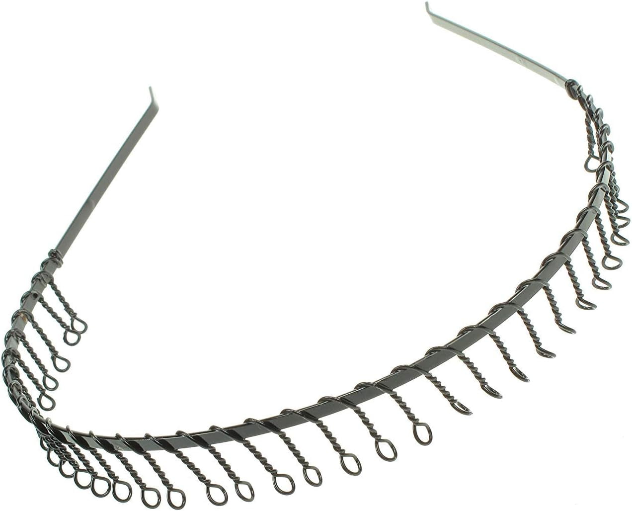 Black Toothed Metal Sports Headband Hairband Football Mens Womens ...