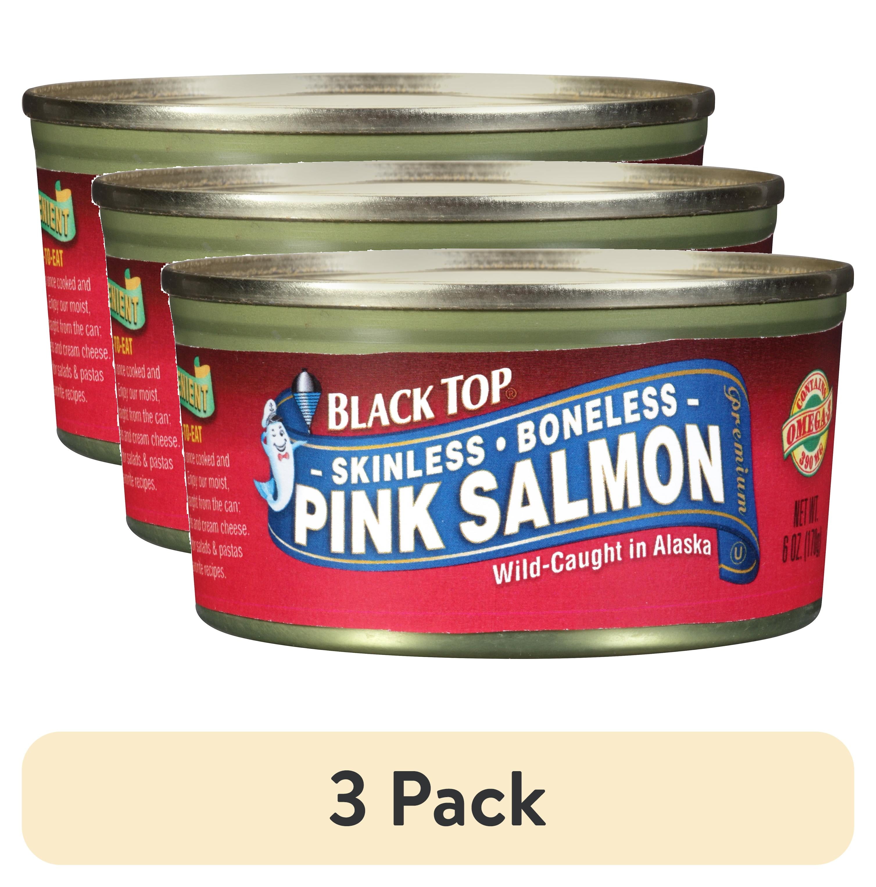 (3 pack) Black Top Skinless Boneless Pink Salmon, 6 oz Can - Walmart.com