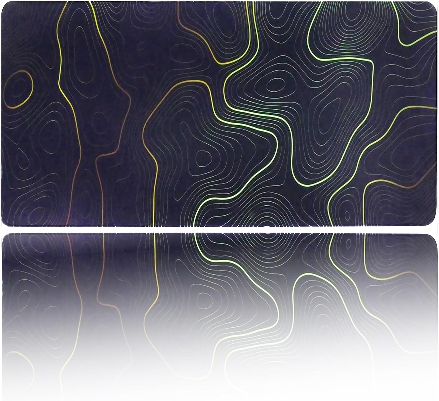 Black Topographic Map Mouse Pad XXL Extended Gaming Mouse Mat Large ...