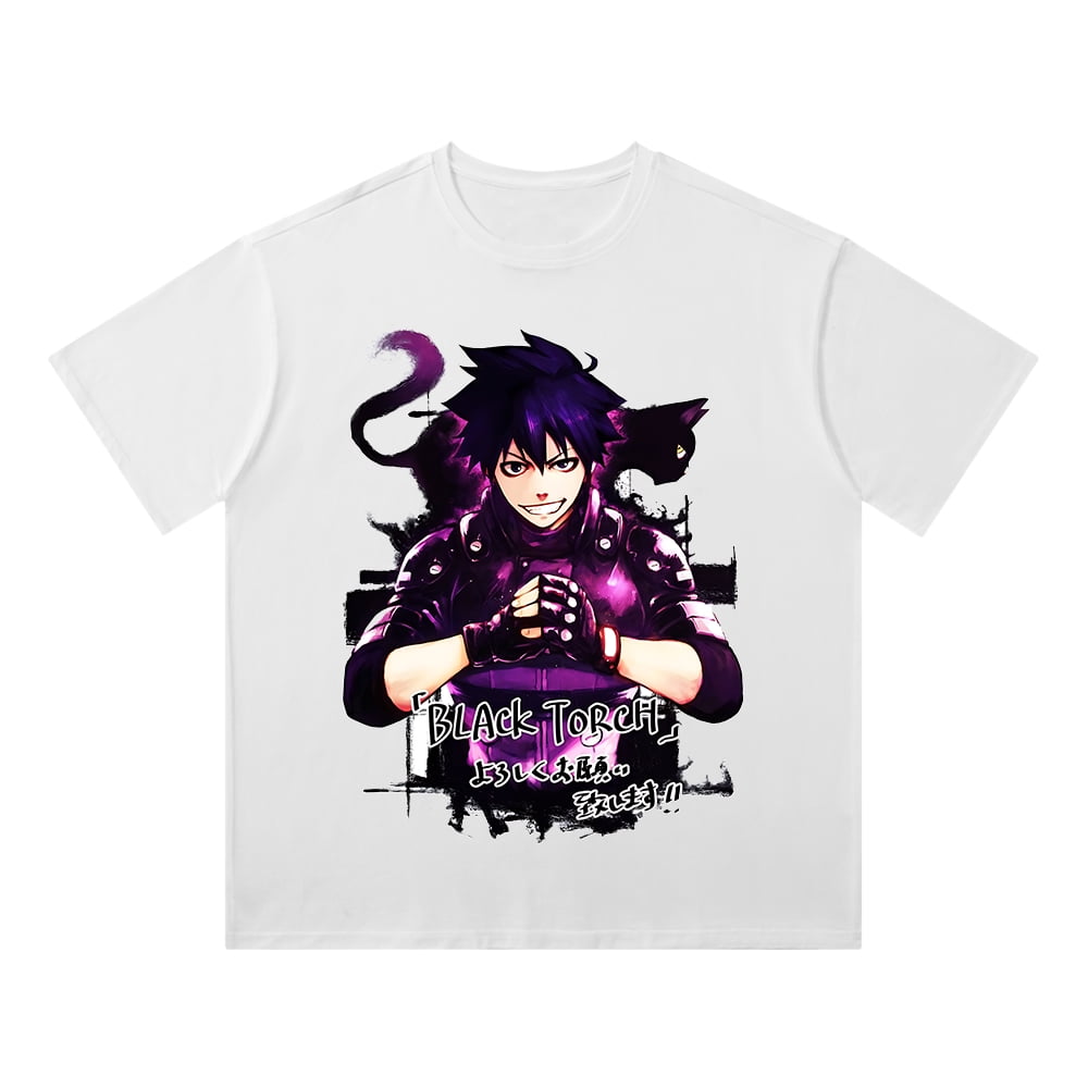Black Torch Cosplay Merch Fashion T-shirt Short Sleeve Men Women Cute ...