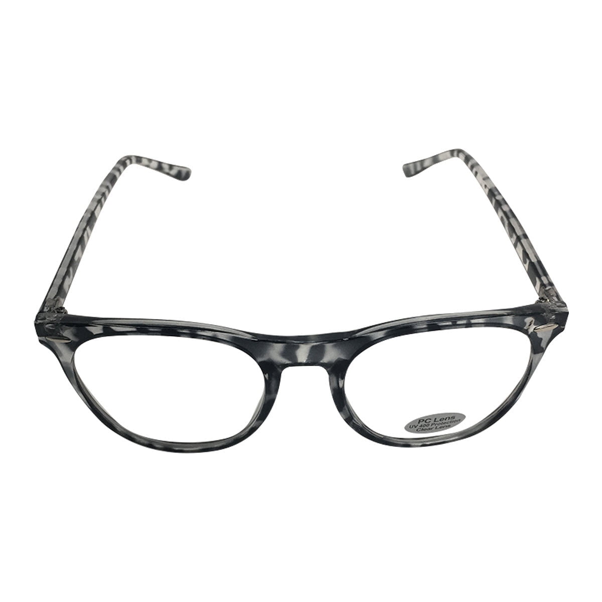 Black Tortoise Rounded Frame Clear Glasses - Walmart.com