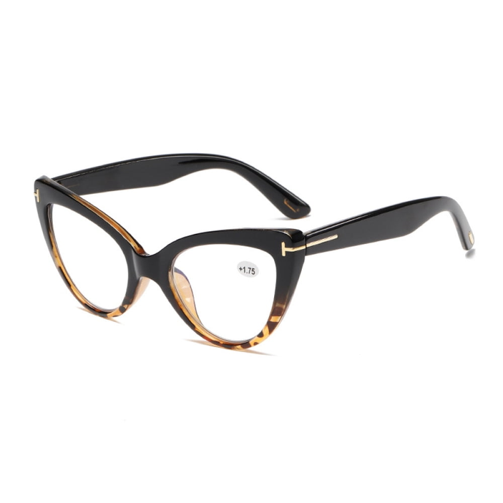 Black Tortoise Thick Oversized Cat Eye Reading Glasses for Women ...