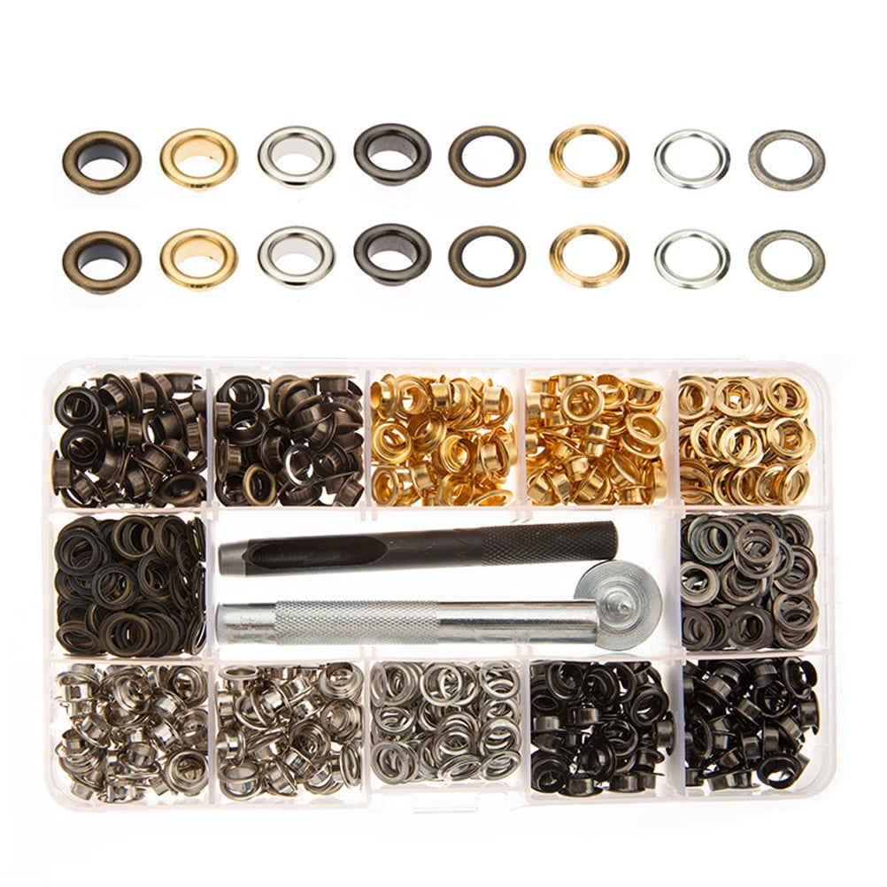 Black Tote Bag Air Eye Set Grommet Kit Eyelet Tool - Walmart.com