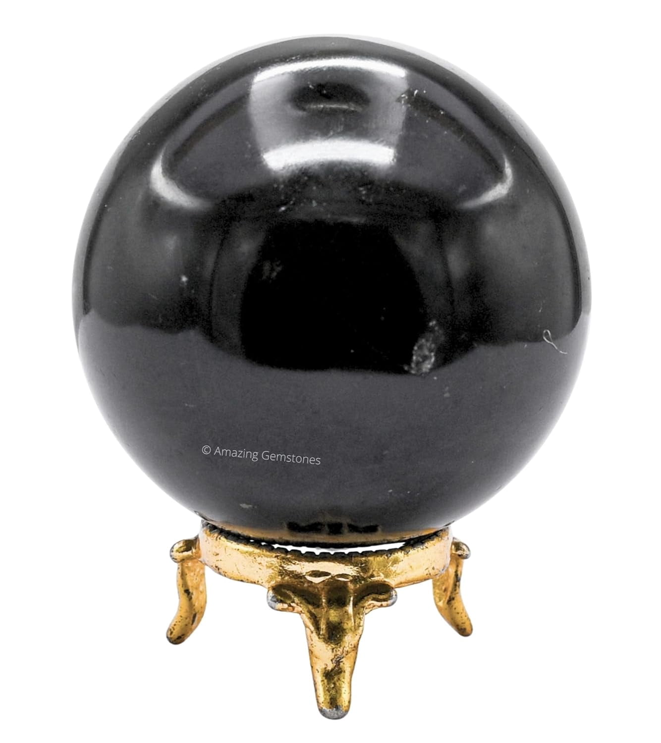Black Tourmaline Crystal Ball Sphere 2.5" Inches - Walmart.com