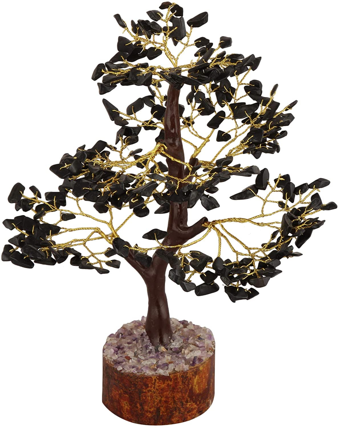Black Tourmaline Gemstone Tree of Life - Crystal Tree for Positive ...