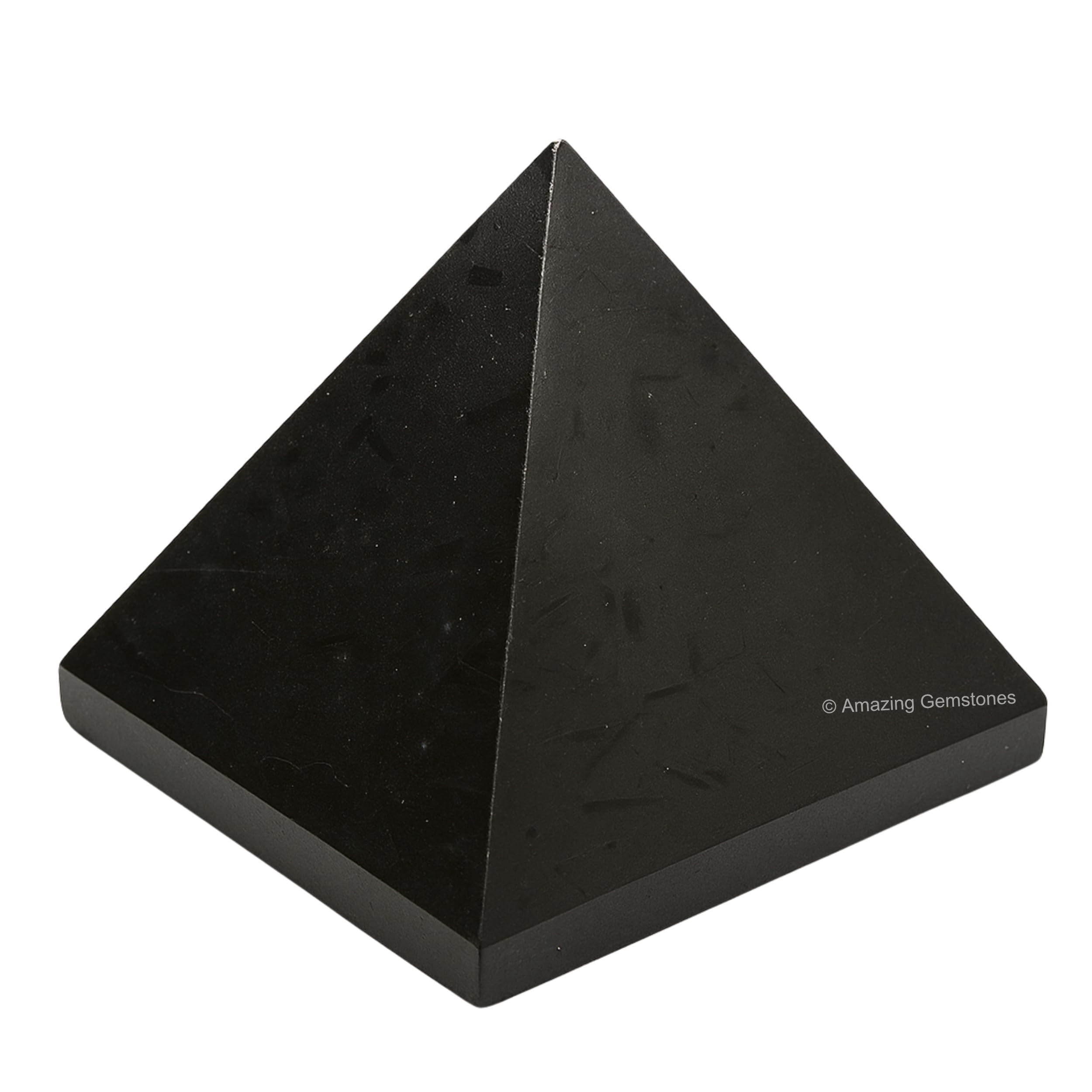 Black Tourmaline Pyramid Crystal Healing Stones - 2" Great Pyramid ...