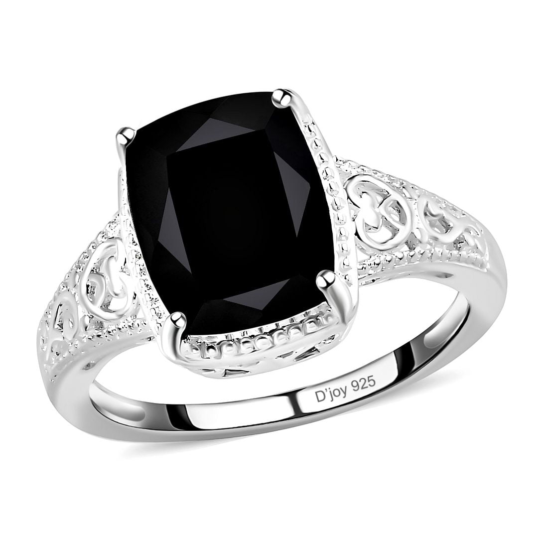 Black Tourmaline Ring in 925 Sterling Silver - Unique Engagement Rings ...