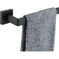 Black Towel Bar Rounded Edges 26.41 Inch Rack 304 Stainless Steel ...